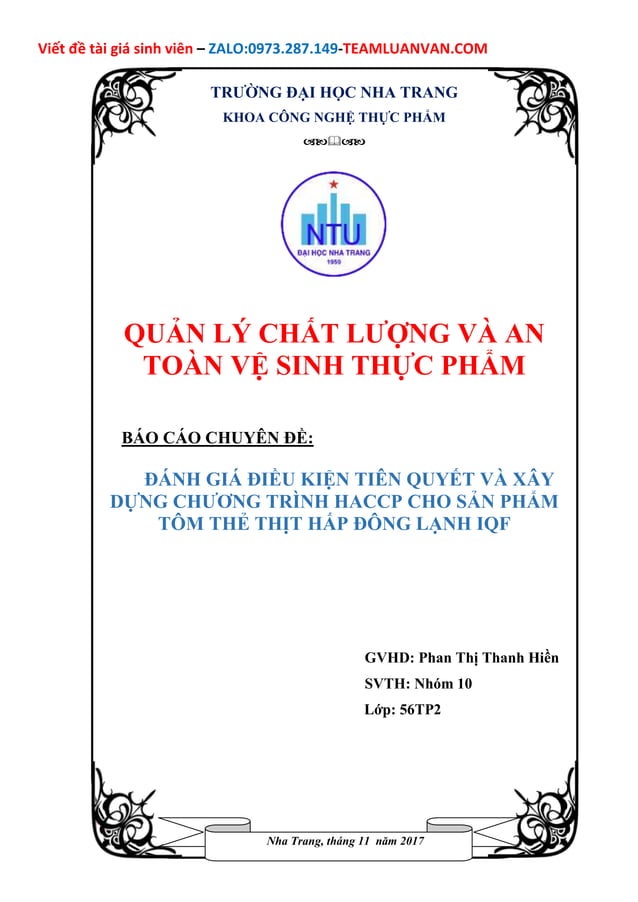 Xây dựng chương trình haccp cho sản phẩm tôm thẻ thịt hấp đông lạnh IQF.docx