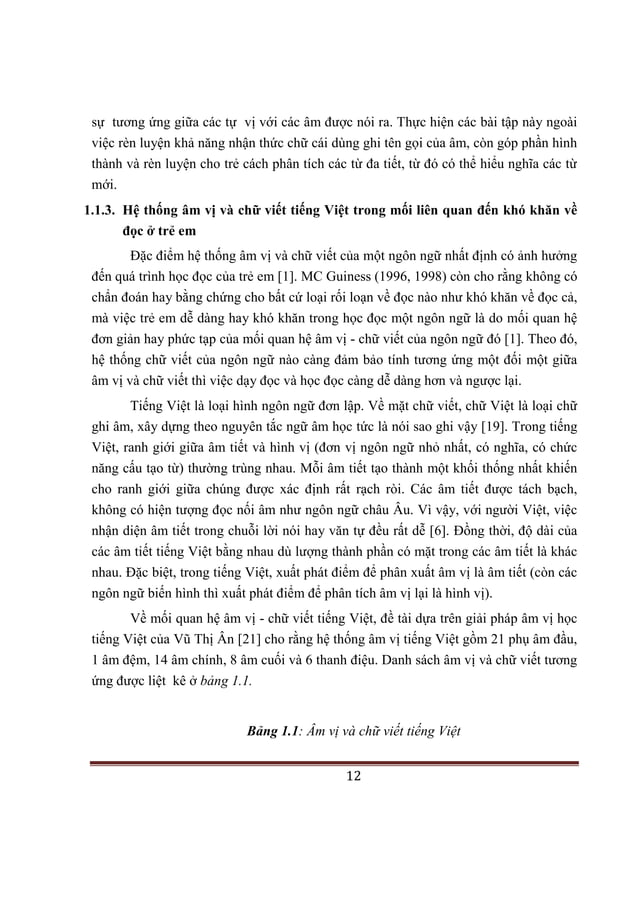 Xây dựng hệ thống bài tập nhận thức âm thanh hỗ trợ trị liệu cho học sinh lớp 1 mắc chứng khó ...