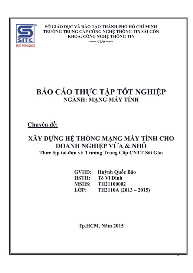 Xây Dựng Hệ Thống Mạng Máy Tính Cho Doanh Nghiệp Vừa & Nhỏ.doc