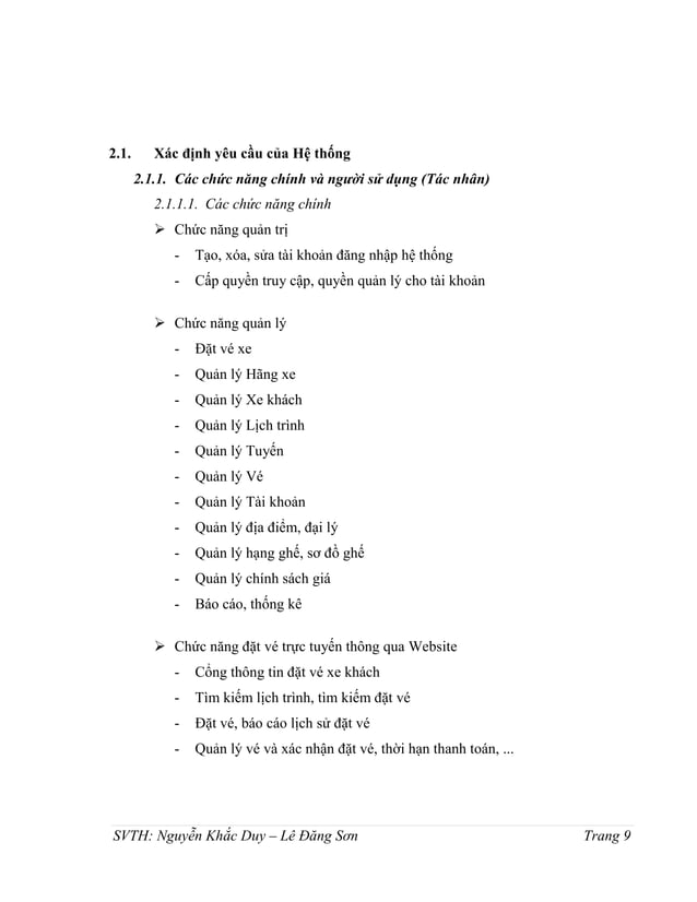 Xây dựng hệ thống quản lý xe khách và đặt vé trực tuyến, 9 điểm.doc