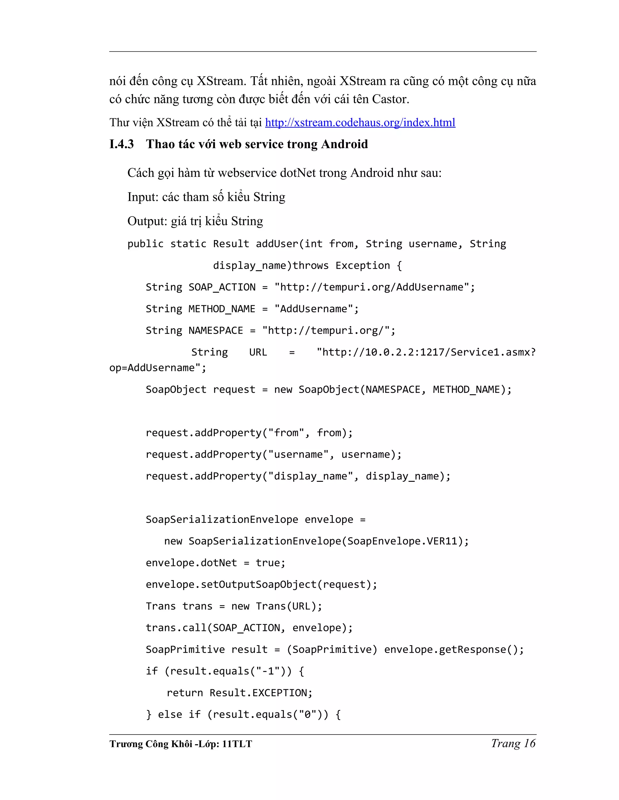 Đồ án tốt nghiệp Xây dựng ứng dụng fastfood trên nền android | DOC