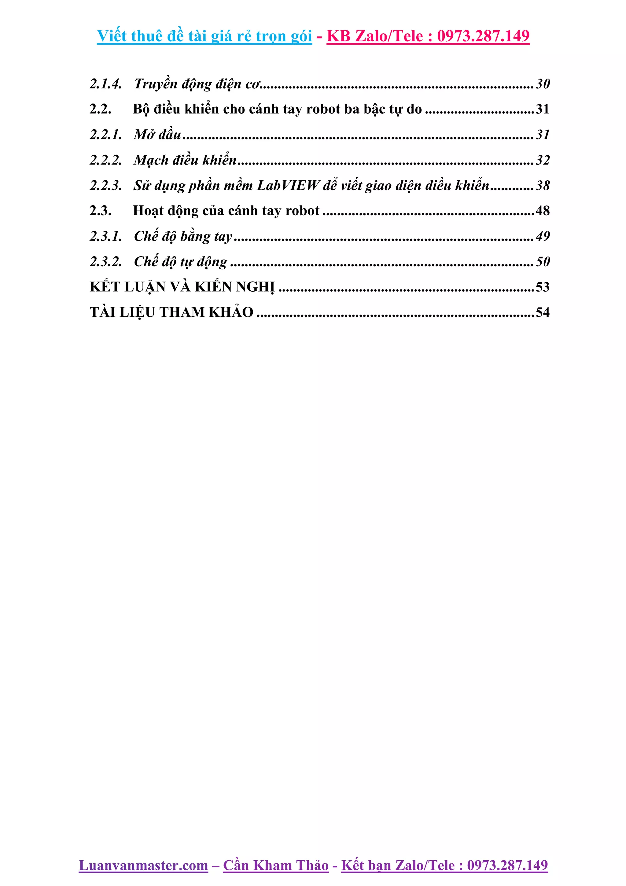 Xây dựng và điều khiển cánh tay robot ba bậc tự do, 9 điểm.doc