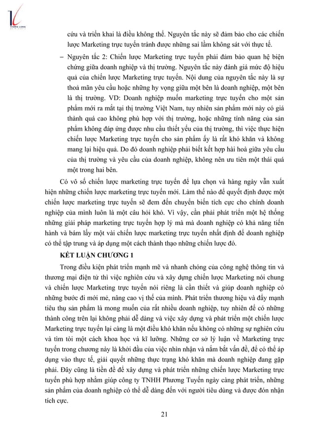 Xây dựng và phát triển chiến lược marketing trực tuyến cho công ty tnhh ...