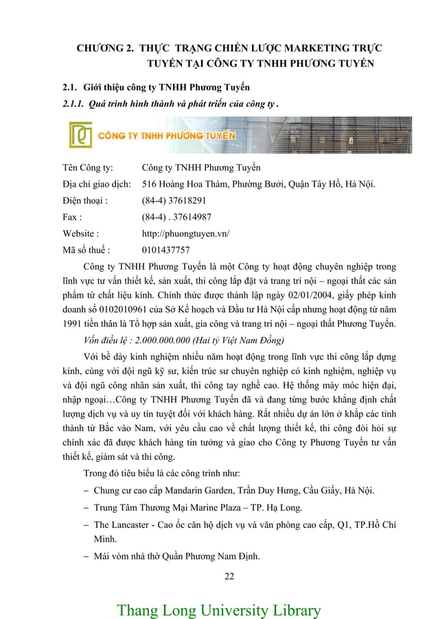 Xây dựng và phát triển chiến lược marketing trực tuyến cho công ty tnhh ...