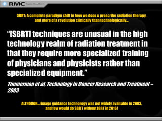 SBRT/SABR for Early Stage Lung Cancer: A Brief Overview | PPTX