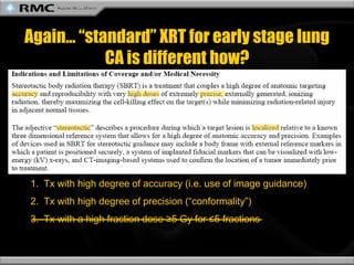 SBRT/SABR for Early Stage Lung Cancer: A Brief Overview | PPTX