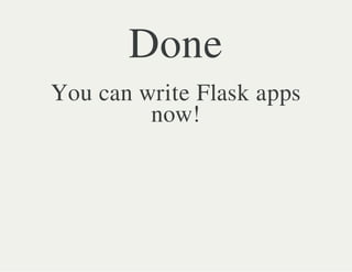 Quick flask an intro to flask | PDF