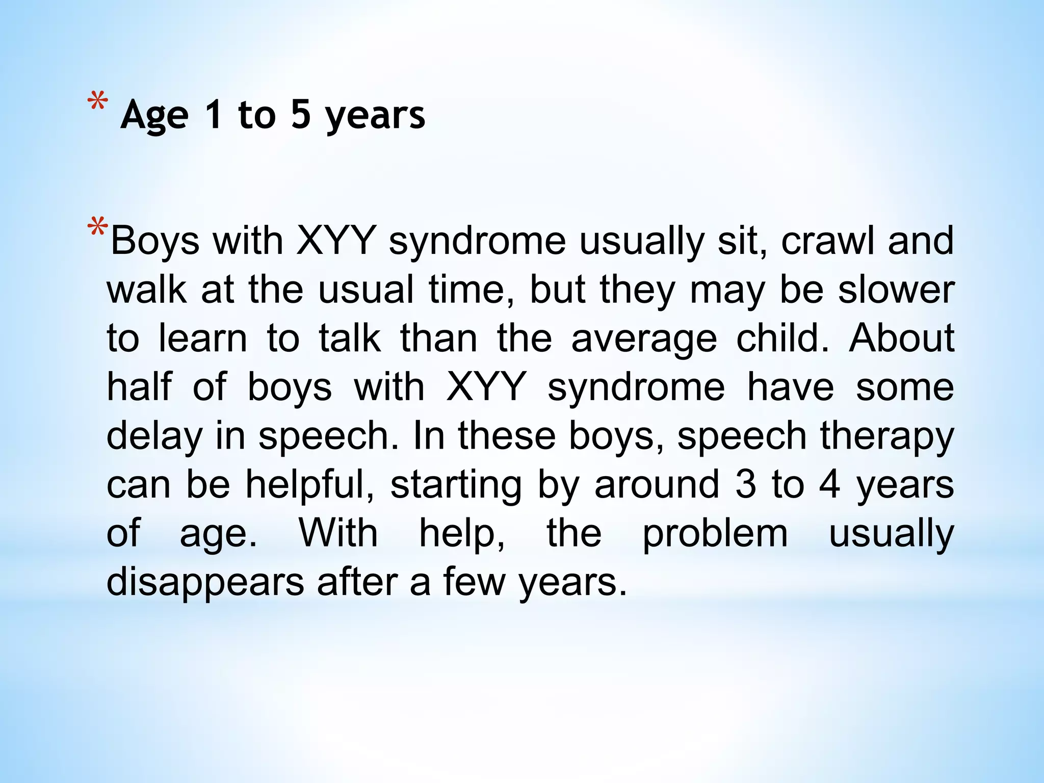 Xyy - a genetic disorder | PPTX | Reproductive Health | Diseases and ...