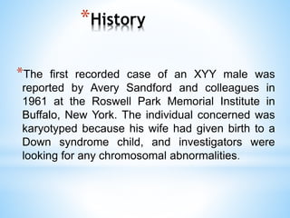Xyy - a genetic disorder | PPTX | Reproductive Health | Diseases and ...