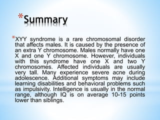 Xyy - a genetic disorder | PPTX