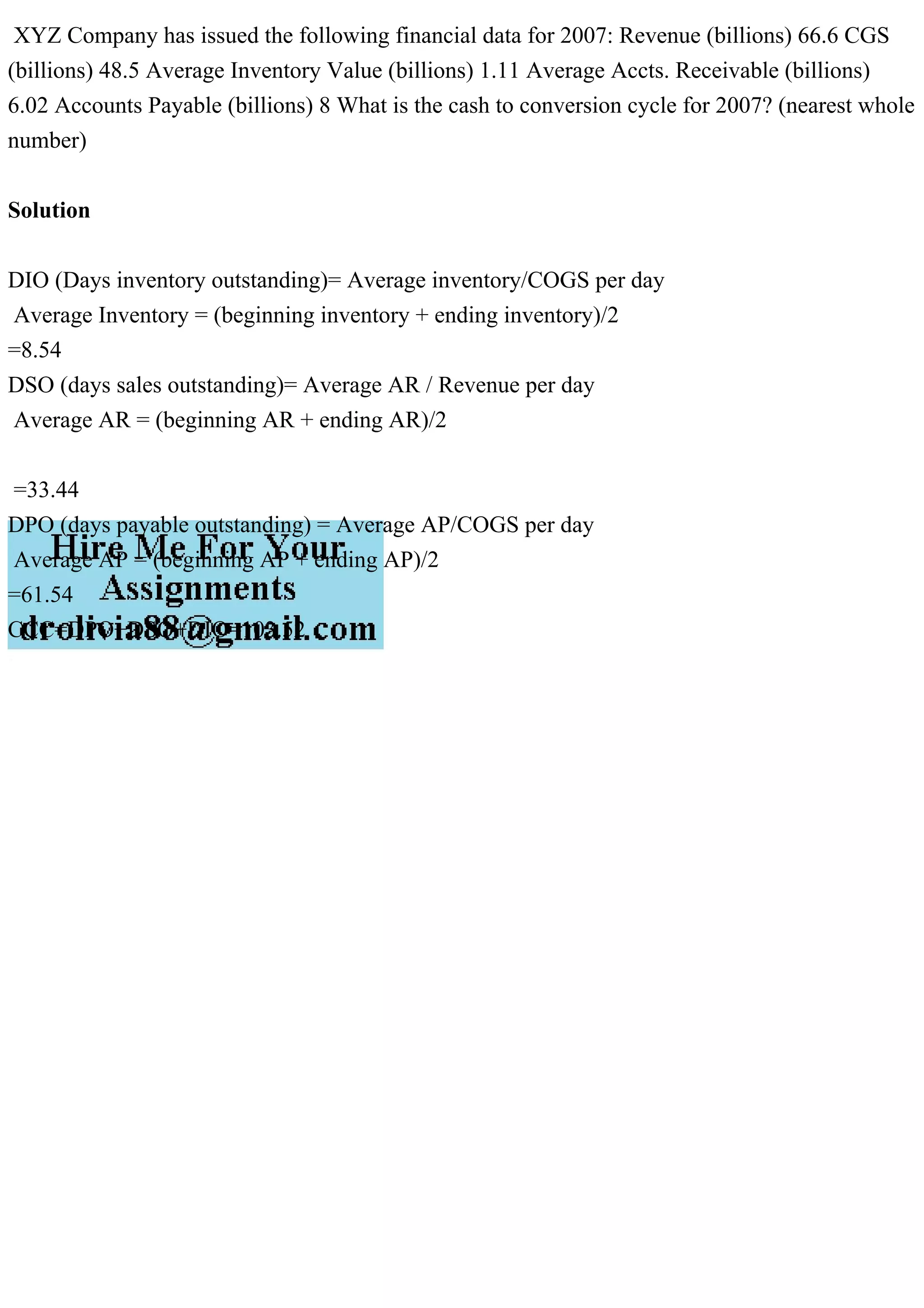 XYZ Company has issued the following financial data for 2007 Revenue.pdf