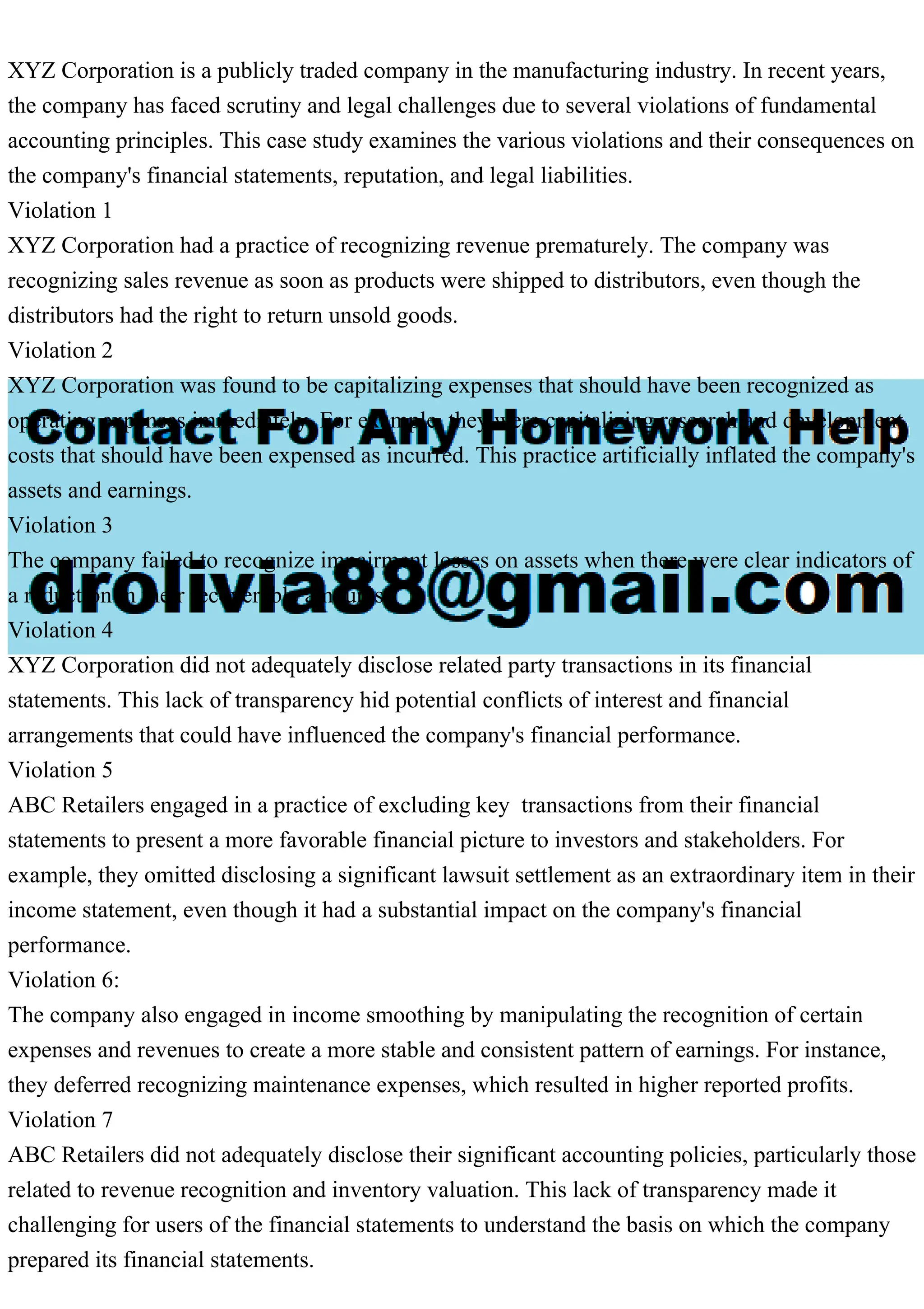 XYZ Corporation is a publicly traded company in the manufacturing in.pdf