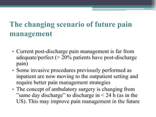 Post-discharge pain management | PPTX