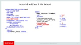 Oracle veritabanı yonetiminde onemli teknikler | PPT