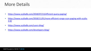 Scylla Summit 2018: How We Made Large Partition Scans Over Two Times Faster | PPT