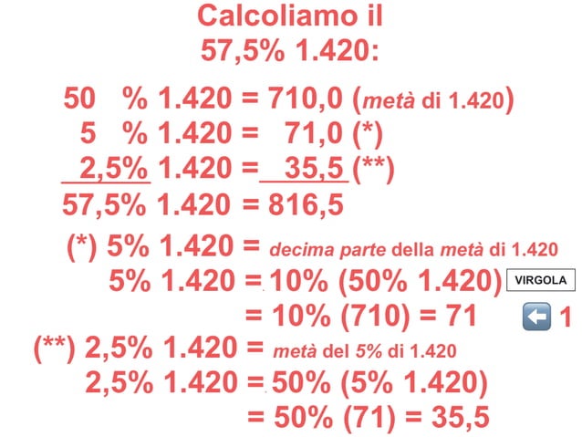 CALCOLO PERCENTUALE - COME USARE le PERCENTUALI di RIFERIMENTO - CALC…