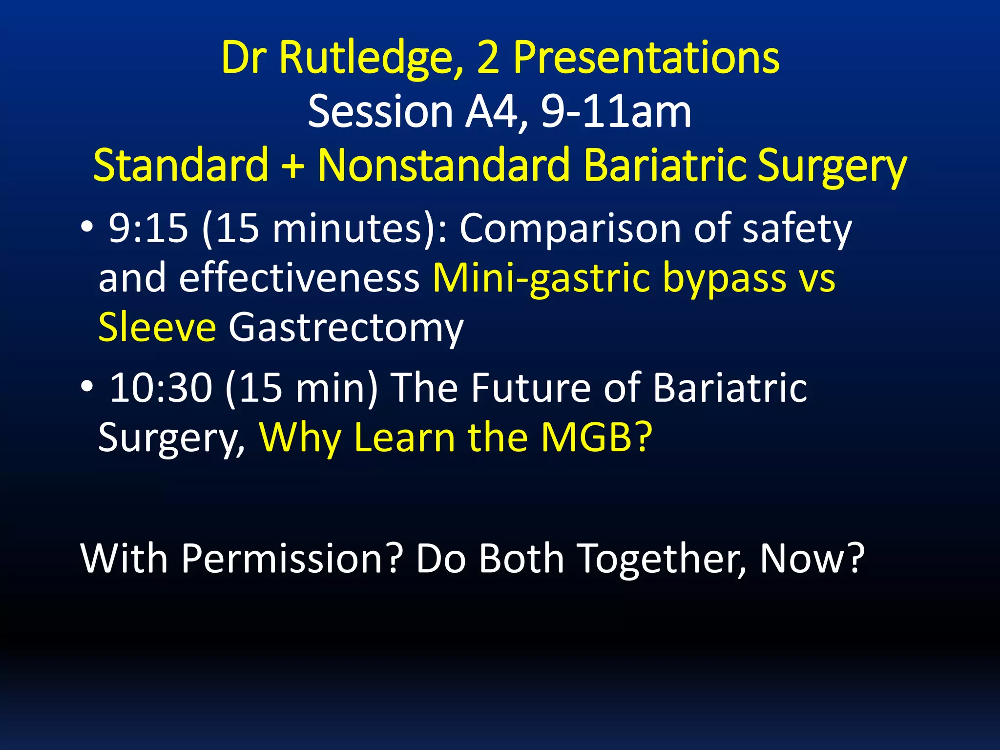 Different & Better: the MGB-OAGB | PPTX