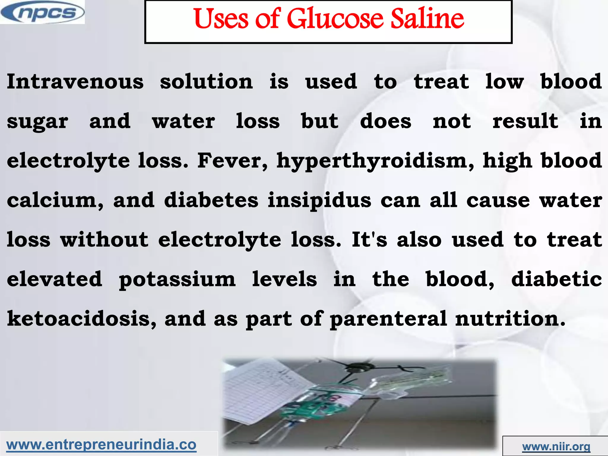Glucose Saline Solution Manufacturing Plant (IV fluids Used in ...