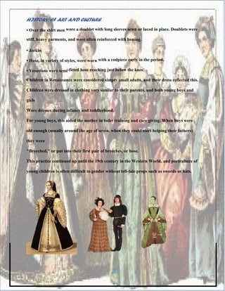 clothing and prints of renaissance, baroque and rococo time period | PDF