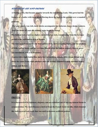 clothing and prints of renaissance, baroque and rococo time period | PDF