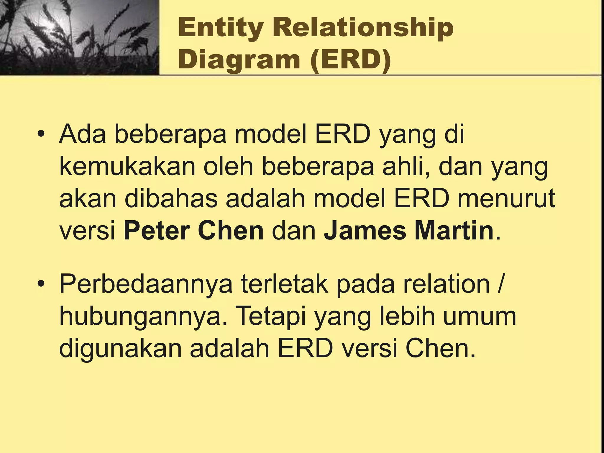 ERD (Entity Relationship Diagram) | PPTX
