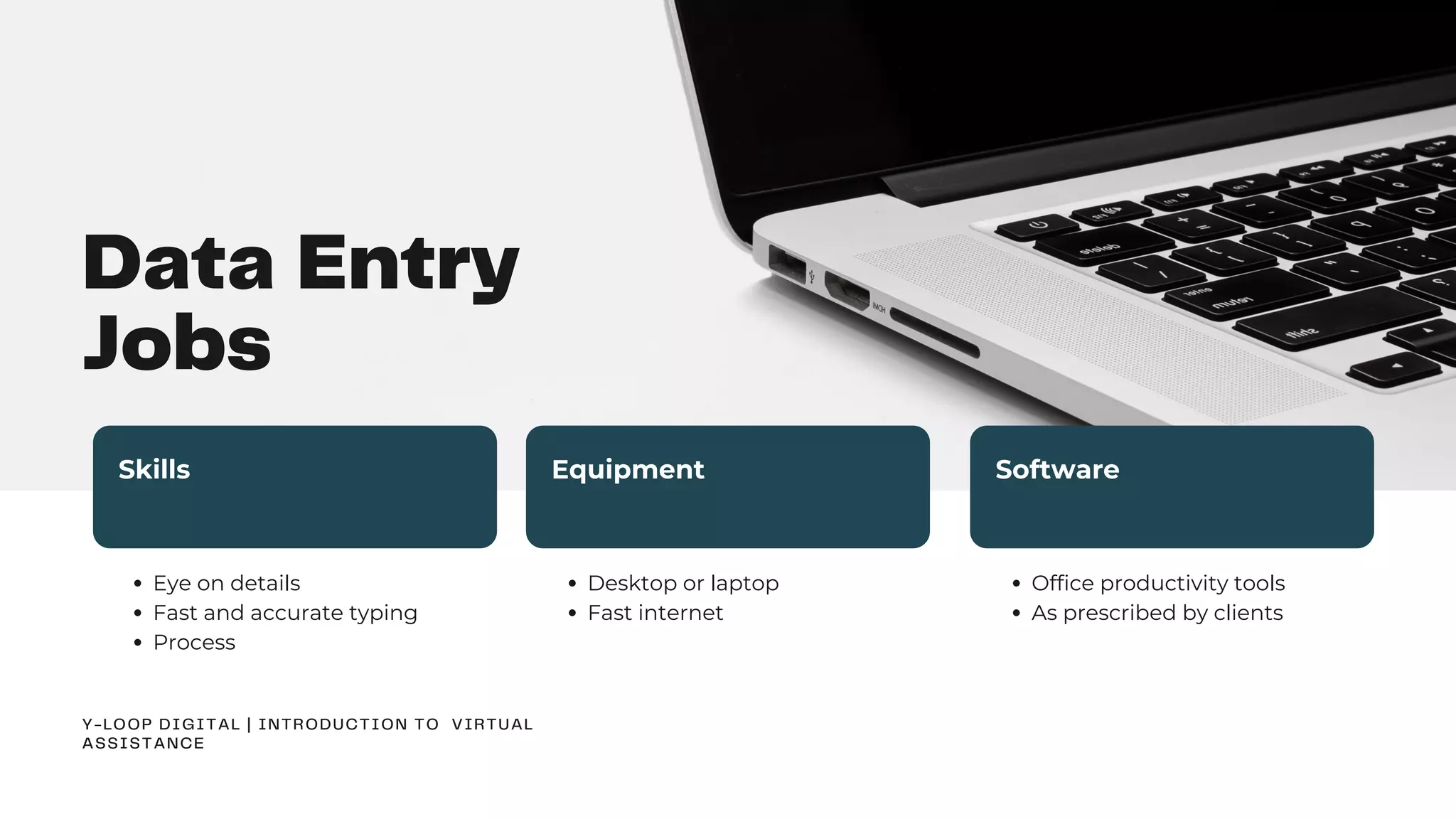 Data Entry | Virtual Assistance Course | PPT