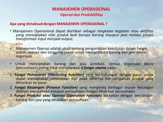 Rencana Operasi Business Plan | PPTX