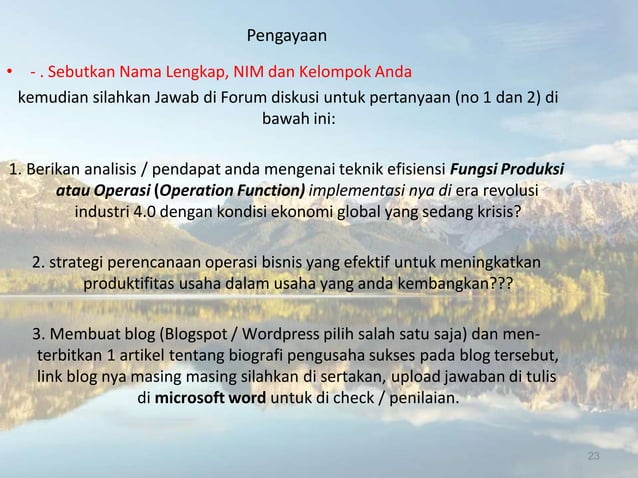 Rencana Operasi Business Plan | PPTX