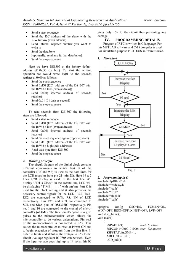 Interfacing Of PIC 18F252 Microcontroller with Real Time Clock via I2C ...