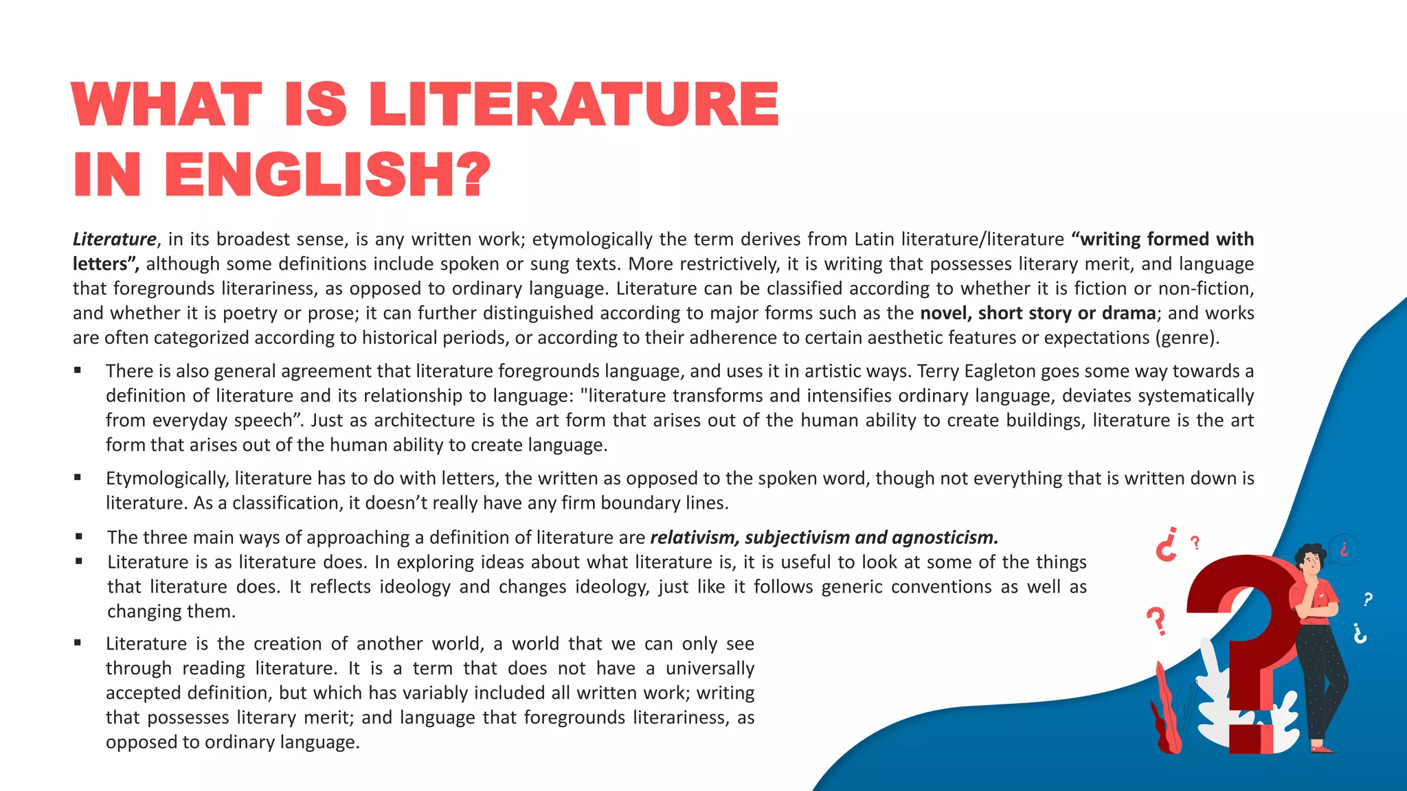 English Literature | Senior Secondary School | PPTX