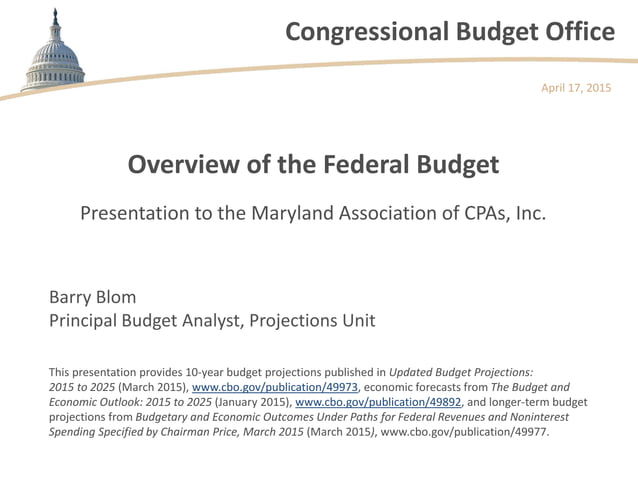 CBO's 10-Year Budget Projections and Long-Term Outlook | PPT