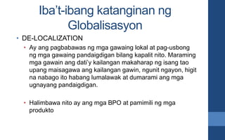 GRADE 10 GLOBALISASYON | PPTX