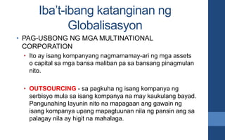 GRADE 10 GLOBALISASYON | PPTX