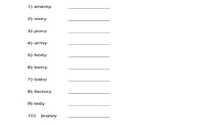 Mastering Plural Forms: Adding 's' or 'ies' to Words | PPTX