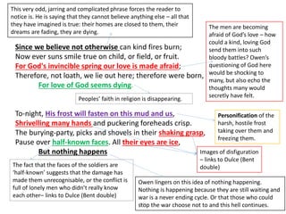 Y10 war poetry notes | PPT