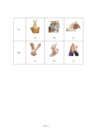 Y11002 (CHINESE PROFICIENCY TEST YCT 1) | PDF