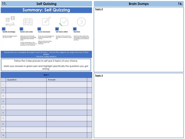 Y11 Revision Strategies Booklet.pptx | Educational Assessment | Education