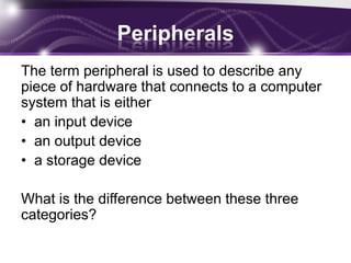 Y12 peripherals | PPT