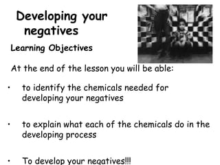How to develop negatives | PPT | Video Production | Content Production