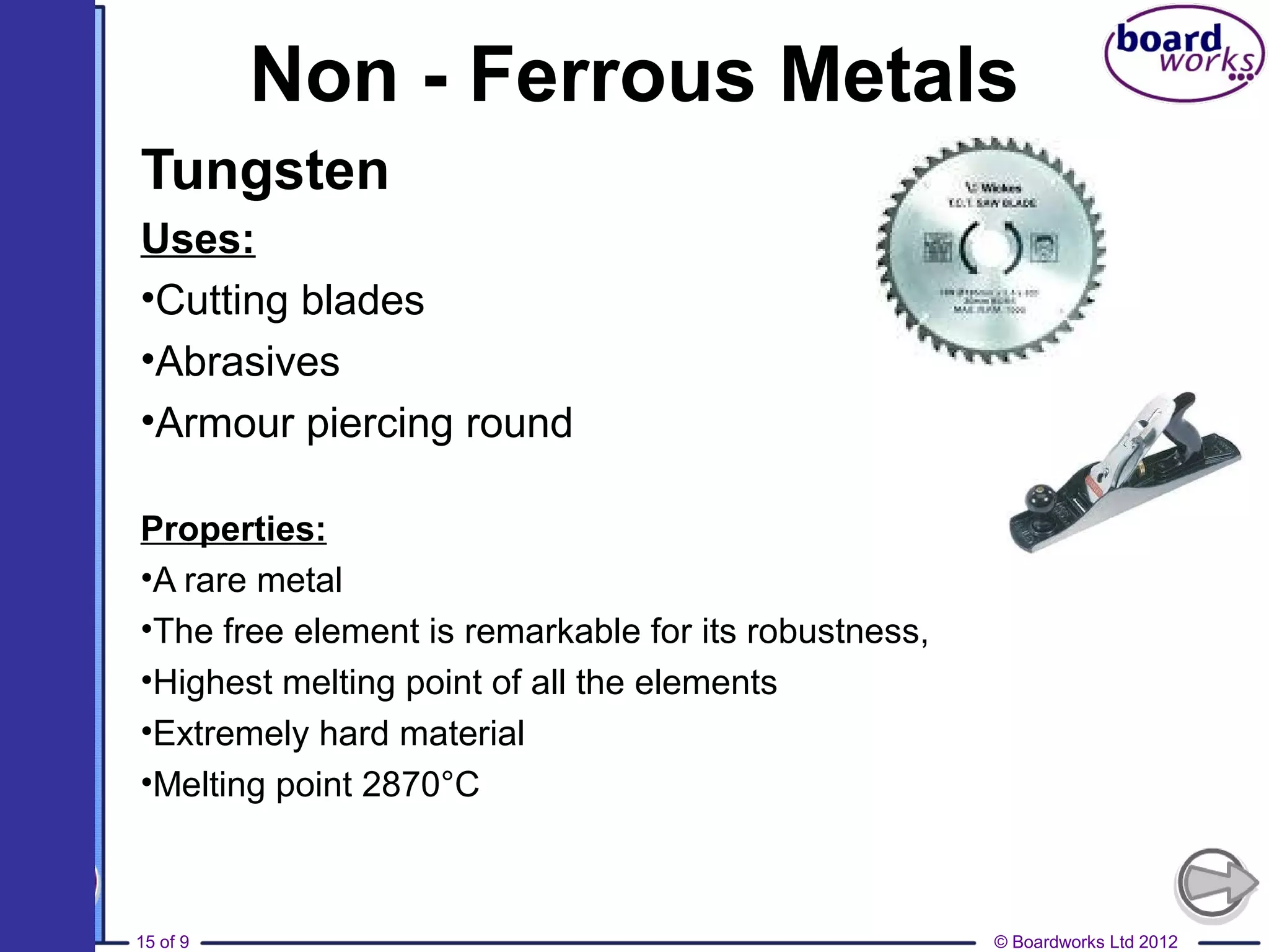 Ferrous and non-ferrous metals | PPT