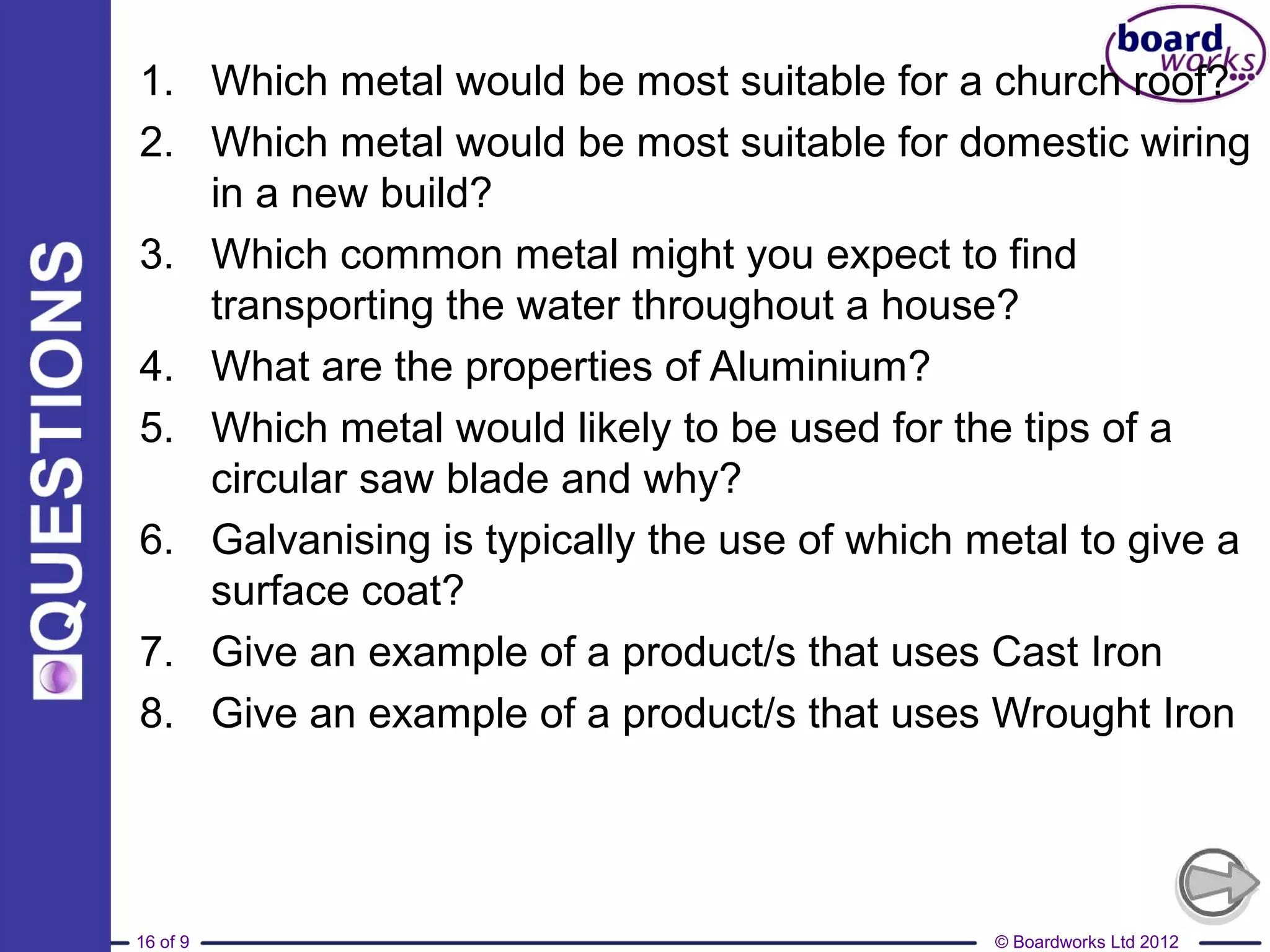 Ferrous and non-ferrous metals | PPT