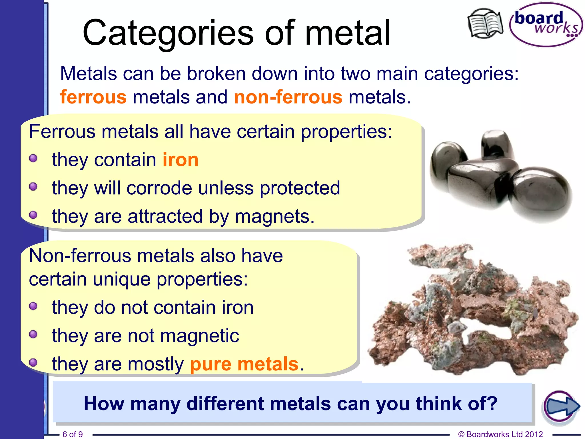 Ferrous and non-ferrous metals | PPT