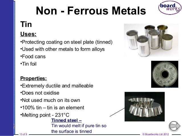 Ferrous and non-ferrous metals