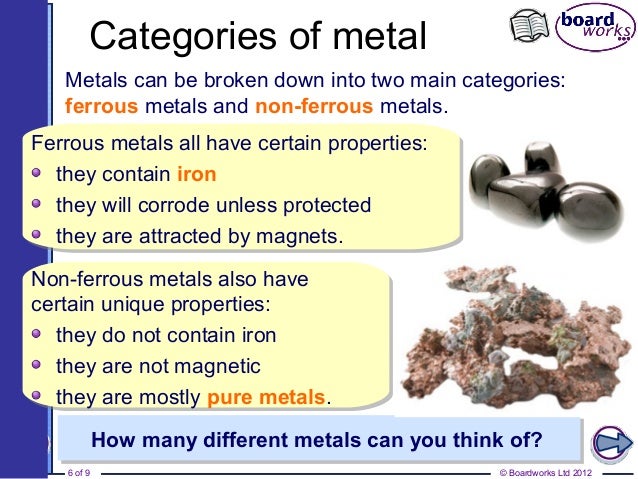 Ferrous and non-ferrous metals