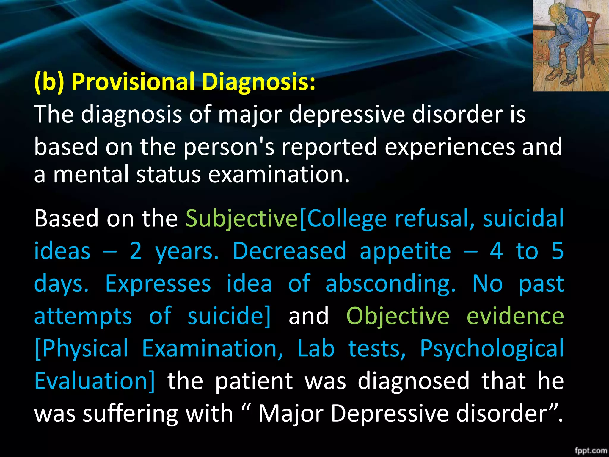Major depressive disorder | PPTX