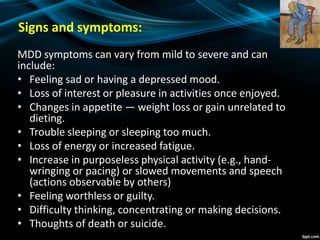 Major depressive disorder | PPTX