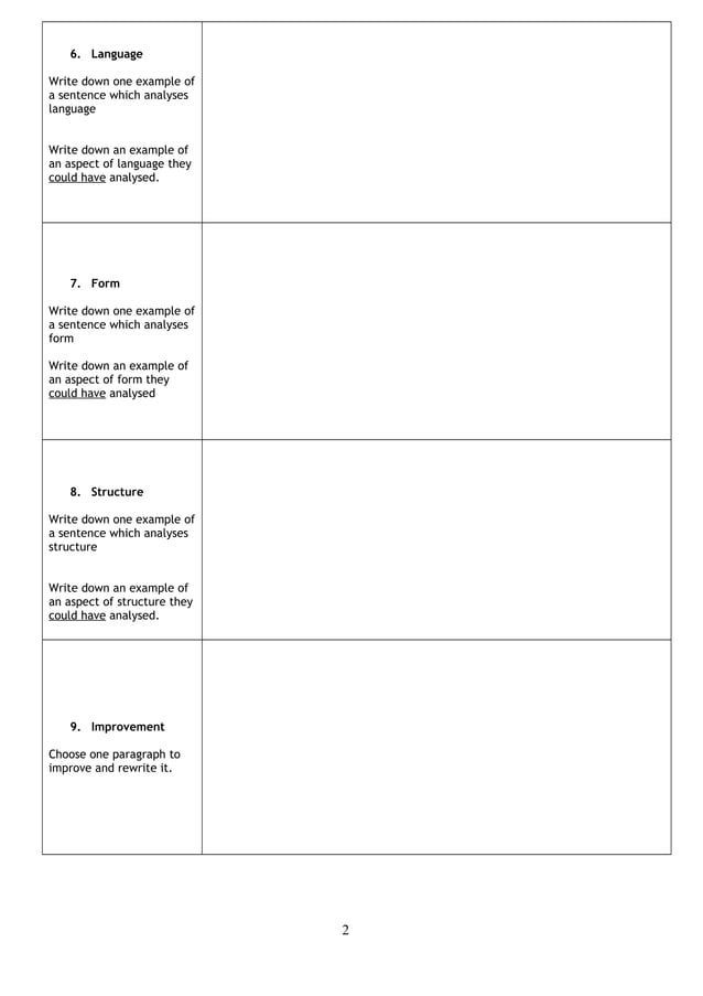 Example of Year 13 Peer Assessment Grid | DOC