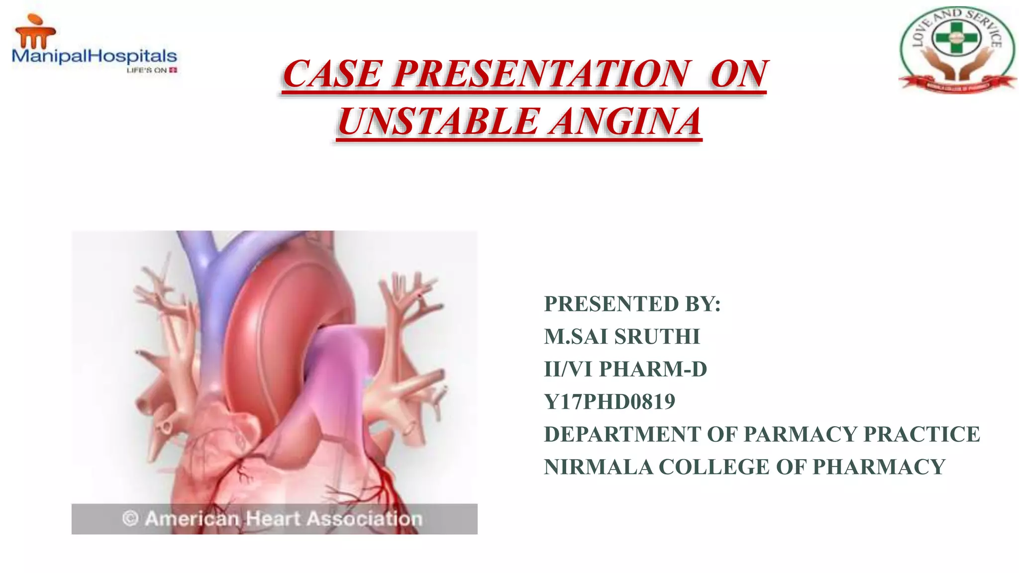 UNSTABLE ANGINA case study | PPTX