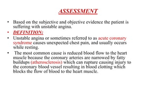 UNSTABLE ANGINA case study | PPTX