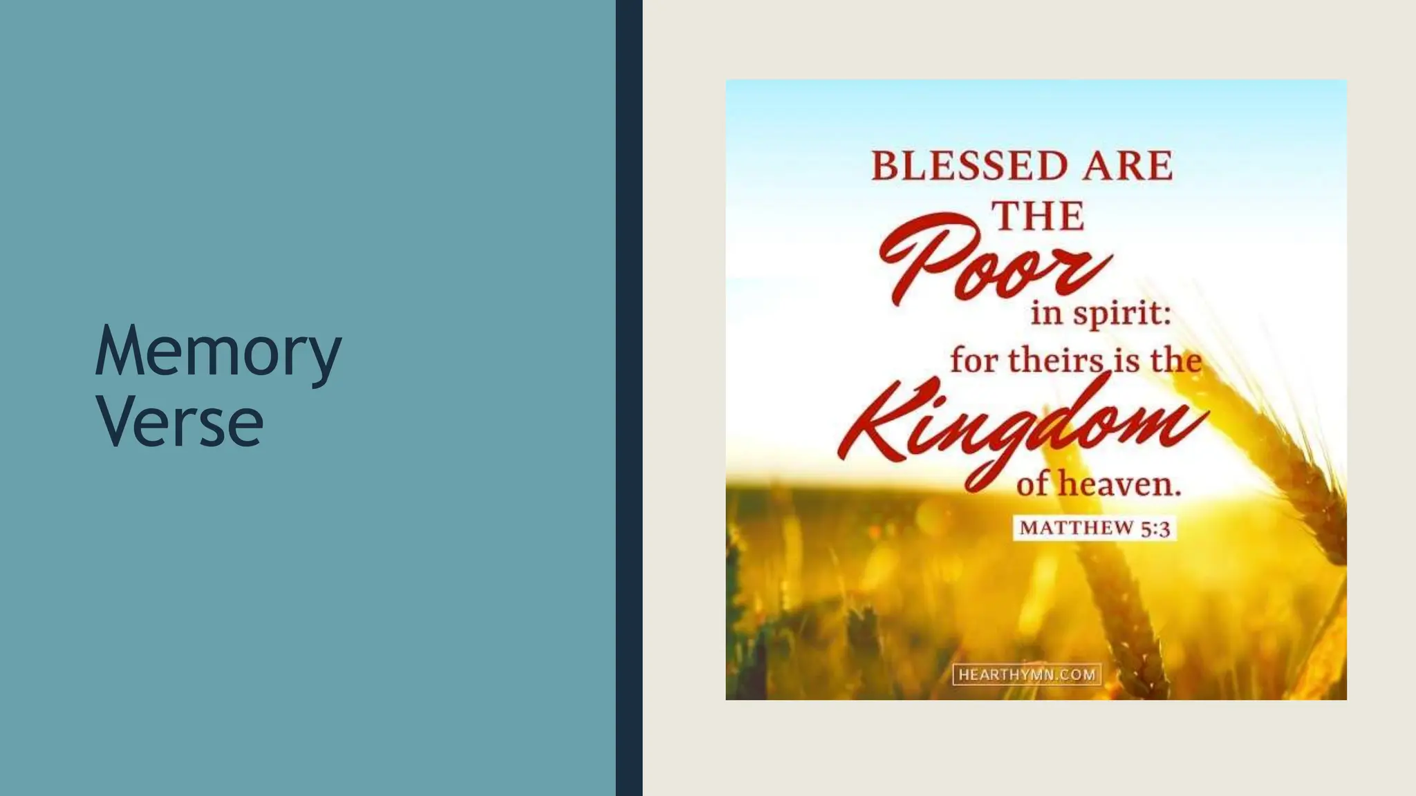 Y1B1new The Beatitudes Part I.pptx tqest | PPTX | Spirituality ...